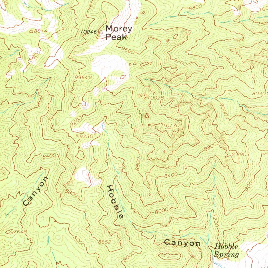 Morey Peak, NV (1968, 62500-Scale) Map by United States Geological ...
