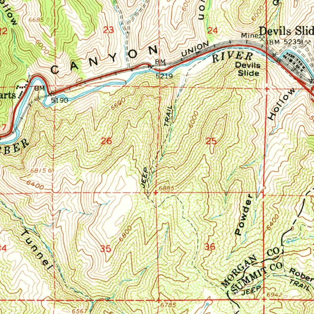 Morgan, UT (1961, 62500-Scale) Map by United States Geological Survey ...