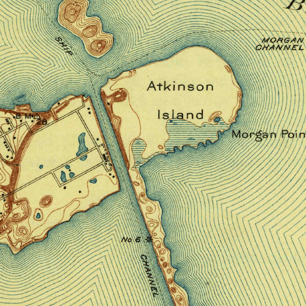 Morgans Point, TX (1919, 31680-Scale) Map by United States Geological ...