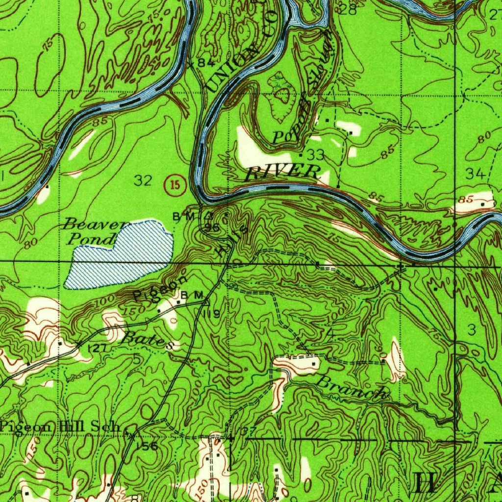 Moro Bay, AR (1934, 62500-Scale) Map by United States Geological Survey ...