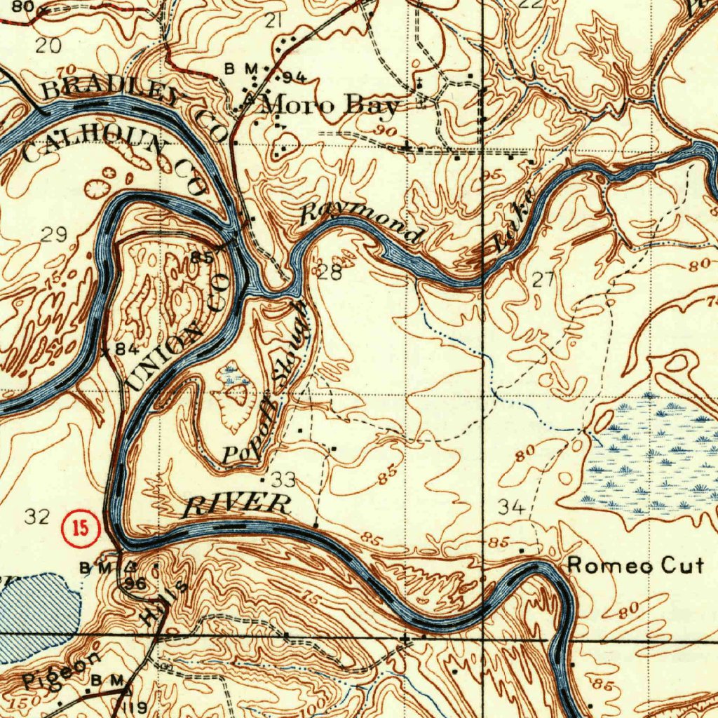 Moro Bay, AR (1938, 62500-Scale) Map by United States Geological Survey ...