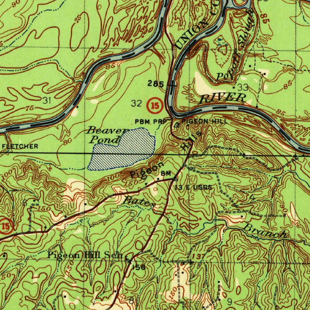 Moro Bay, AR (1939, 62500-Scale) Map by United States Geological Survey ...