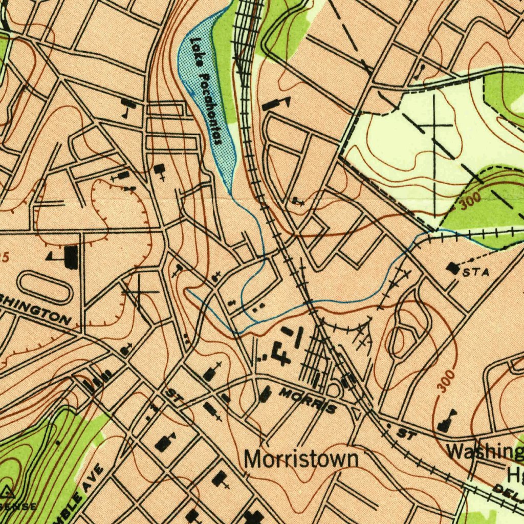 Morristown, NJ (1947, 24000-Scale) Map by United States Geological ...