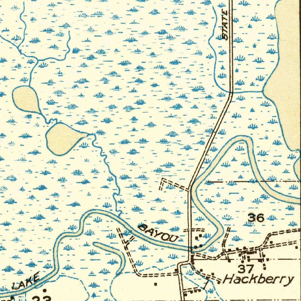 Moss Lake, LA (1946, 31680-Scale) Map by United States Geological ...