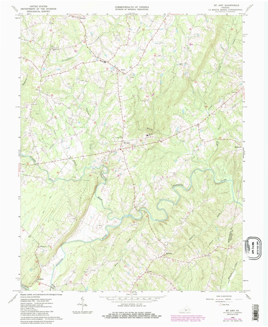 Mount Airy, VA (1966, 24000-Scale) Map by United States Geological ...