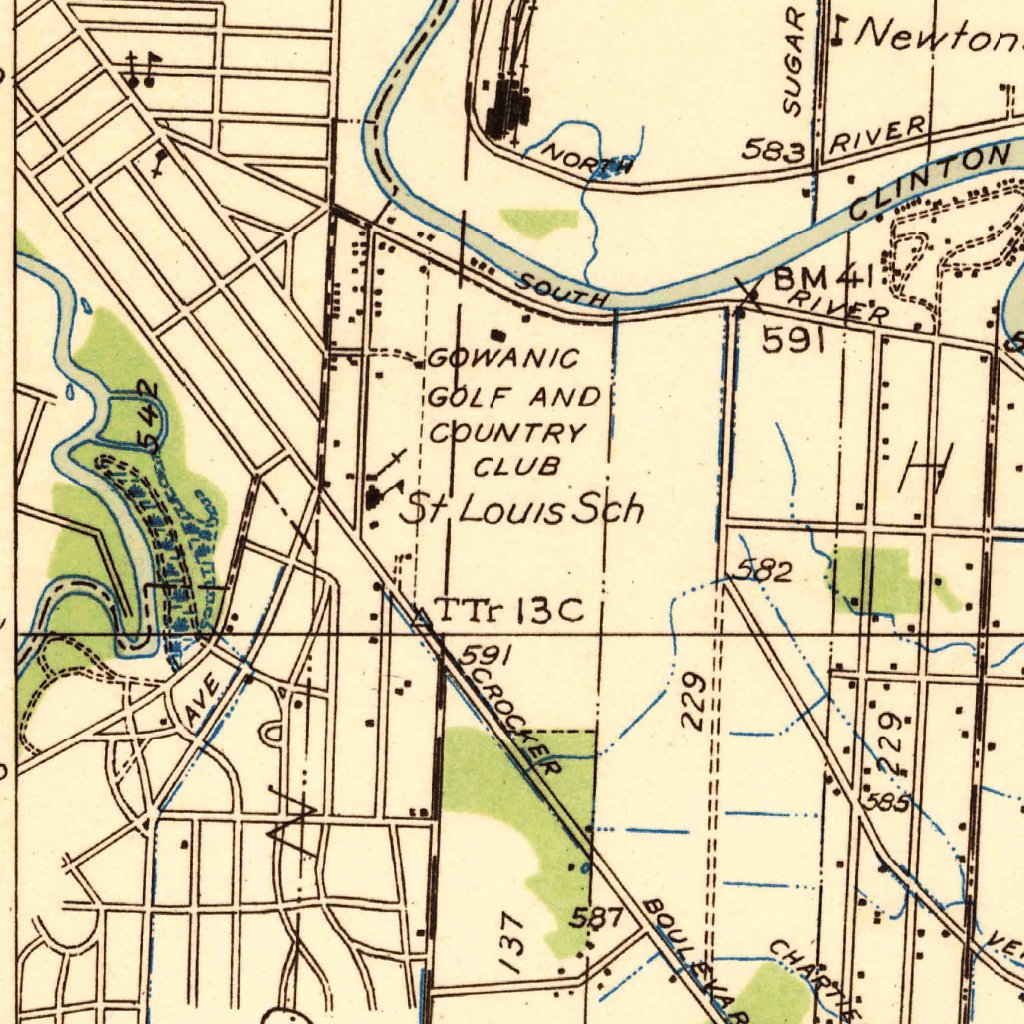 Mount Clemens East, MI (1936, 31680-Scale) Map by United States ...