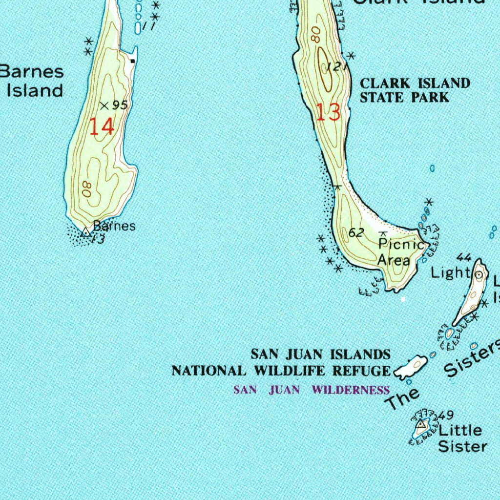 Mount Constitution, WA (1978, 24000-Scale) Map by United States ...