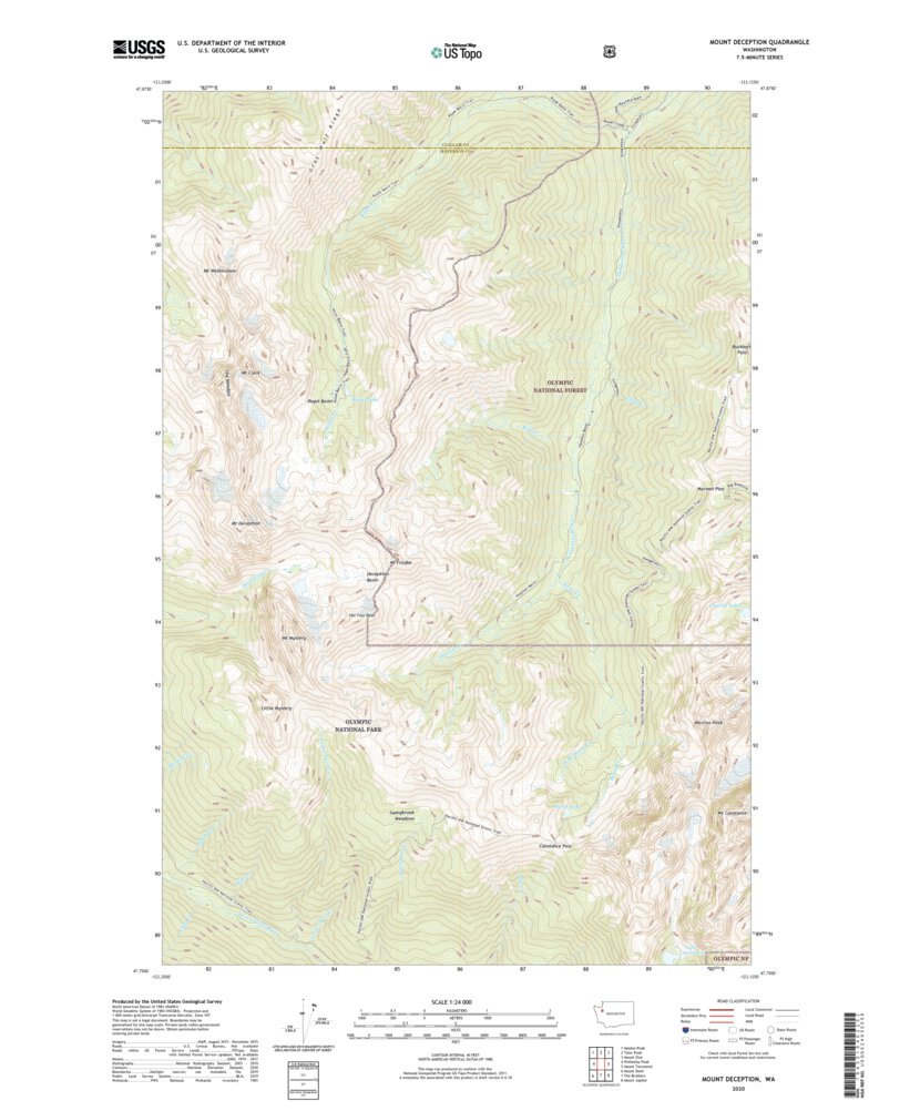 Mount Deception, WA (2020, 24000-Scale) Map by United States Geological ...