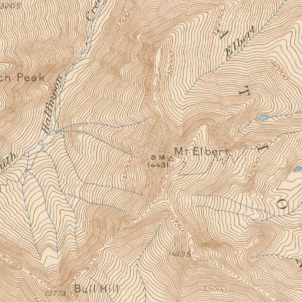 Mount Elbert, CO (1938, 62500-Scale) Map by United States Geological ...