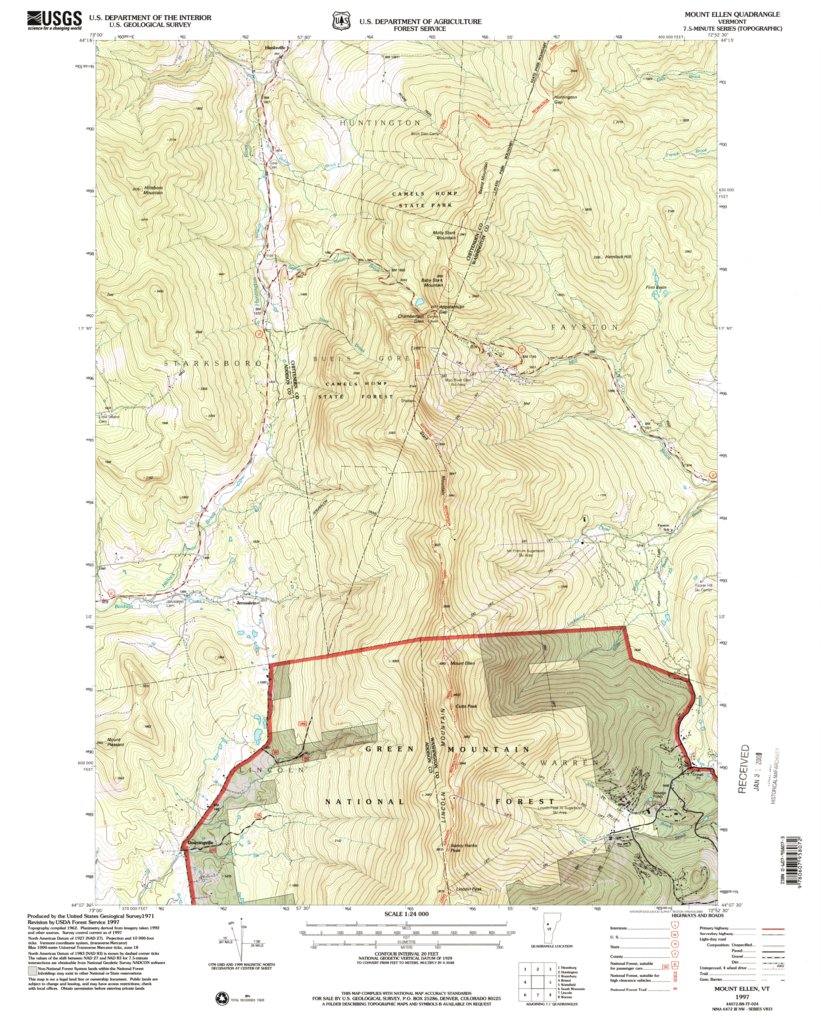 Mount Ellen, VT (1997, 24000-Scale) Map by United States Geological ...