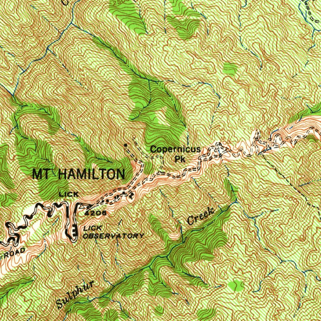 Mount Hamilton, CA (1963, 62500-Scale) Map by United States Geological ...