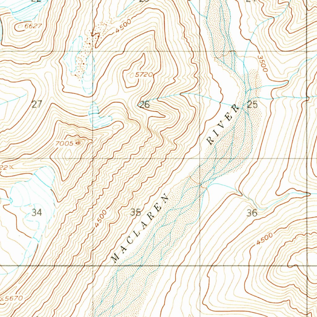 Mount Hayes B-6, AK (1951, 63360-Scale) Map by United States Geological ...