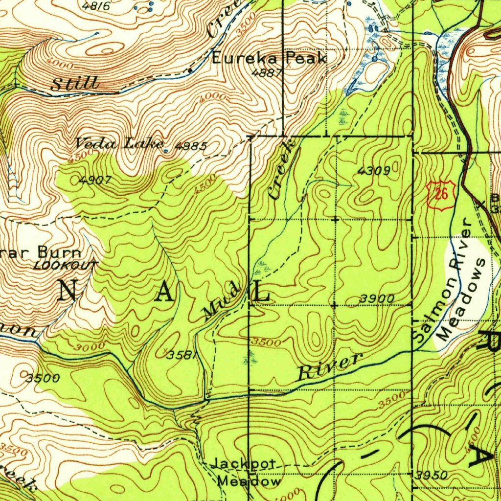 Mount Hood, OR (1924, 125000-Scale) Map by United States Geological ...