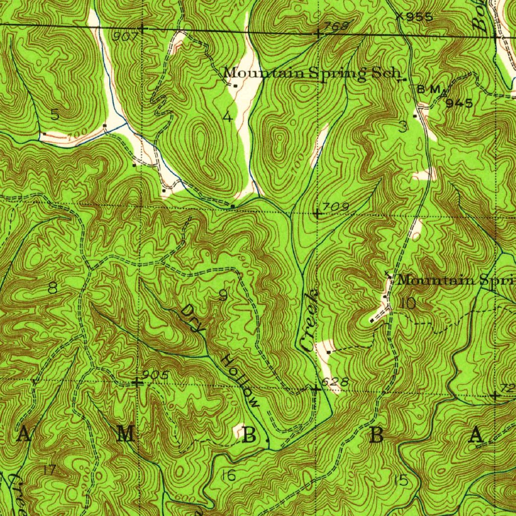 Mount Hope, AL (1936, 62500-Scale) Map by United States Geological ...