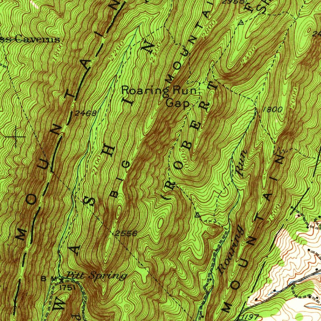 Mount Jackson, VA (1942, 62500-Scale) Map by United States Geological ...