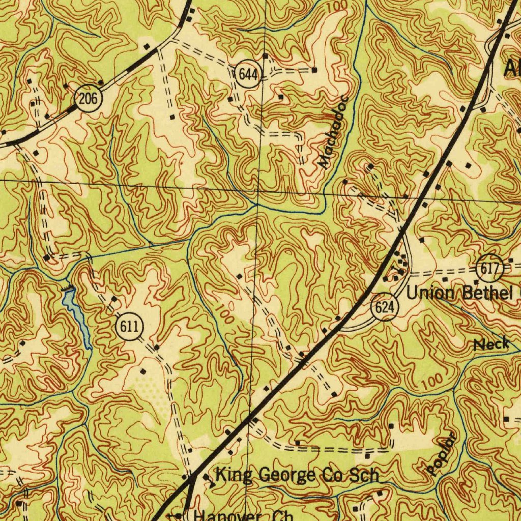 Mount Jackson, VA (1944, 62500-Scale) Map by United States Geological ...
