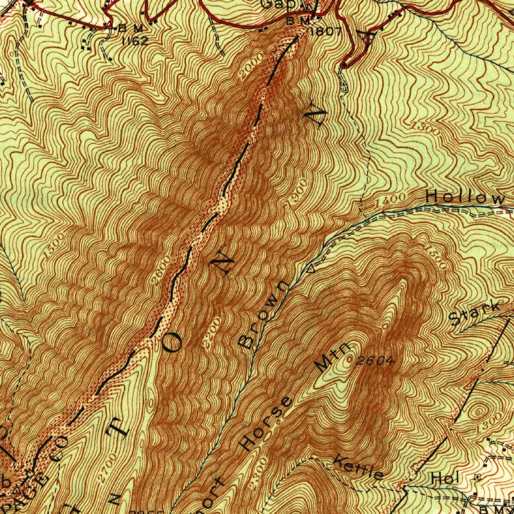 Mount Jackson, VA (1946, 62500-Scale) Map by United States Geological ...