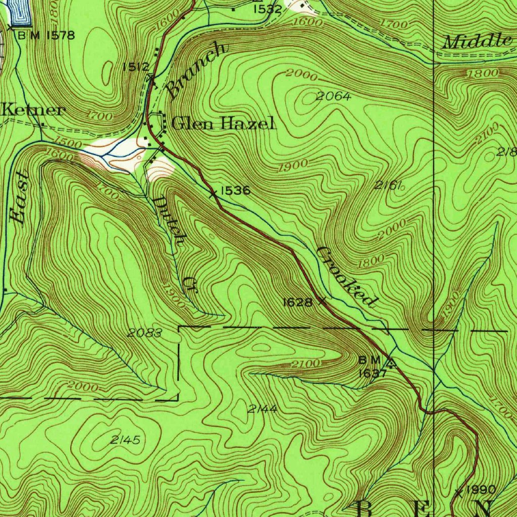 Mount Jewett, PA (1935, 62500-Scale) Map by United States Geological ...