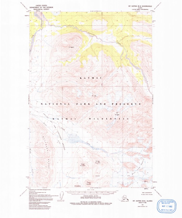 Mount Katmai B-4, AK (1951, 63360-Scale) Map by United States ...