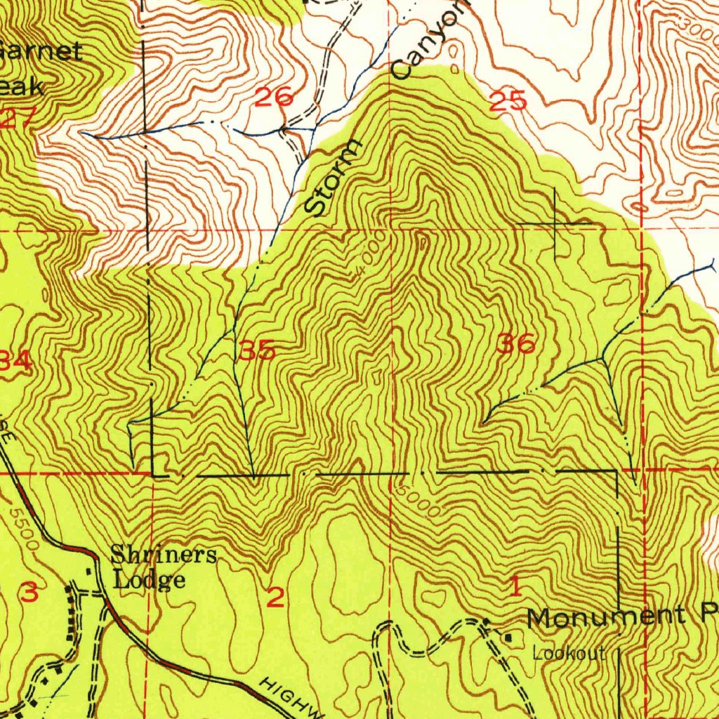 Mount Laguna, CA (1942, 62500-Scale) Map by United States Geological ...
