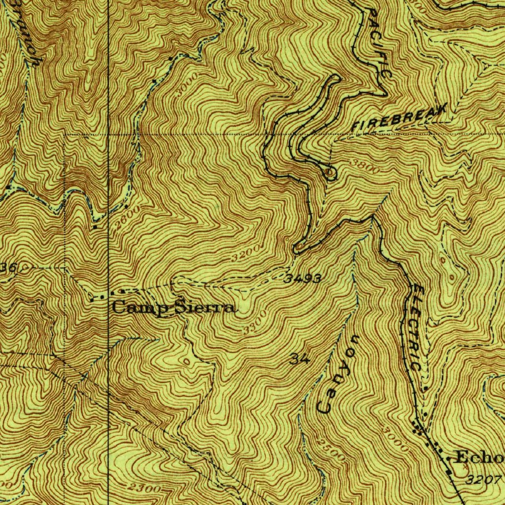 Mount Lowe, CA (V1, 1939) Map by United States Geological Survey ...