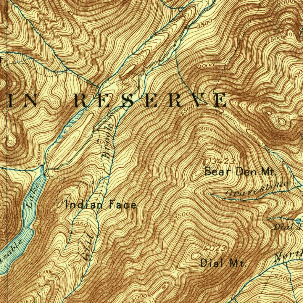Mount Marcy, NY (1895, 62500-Scale) Map by United States Geological ...
