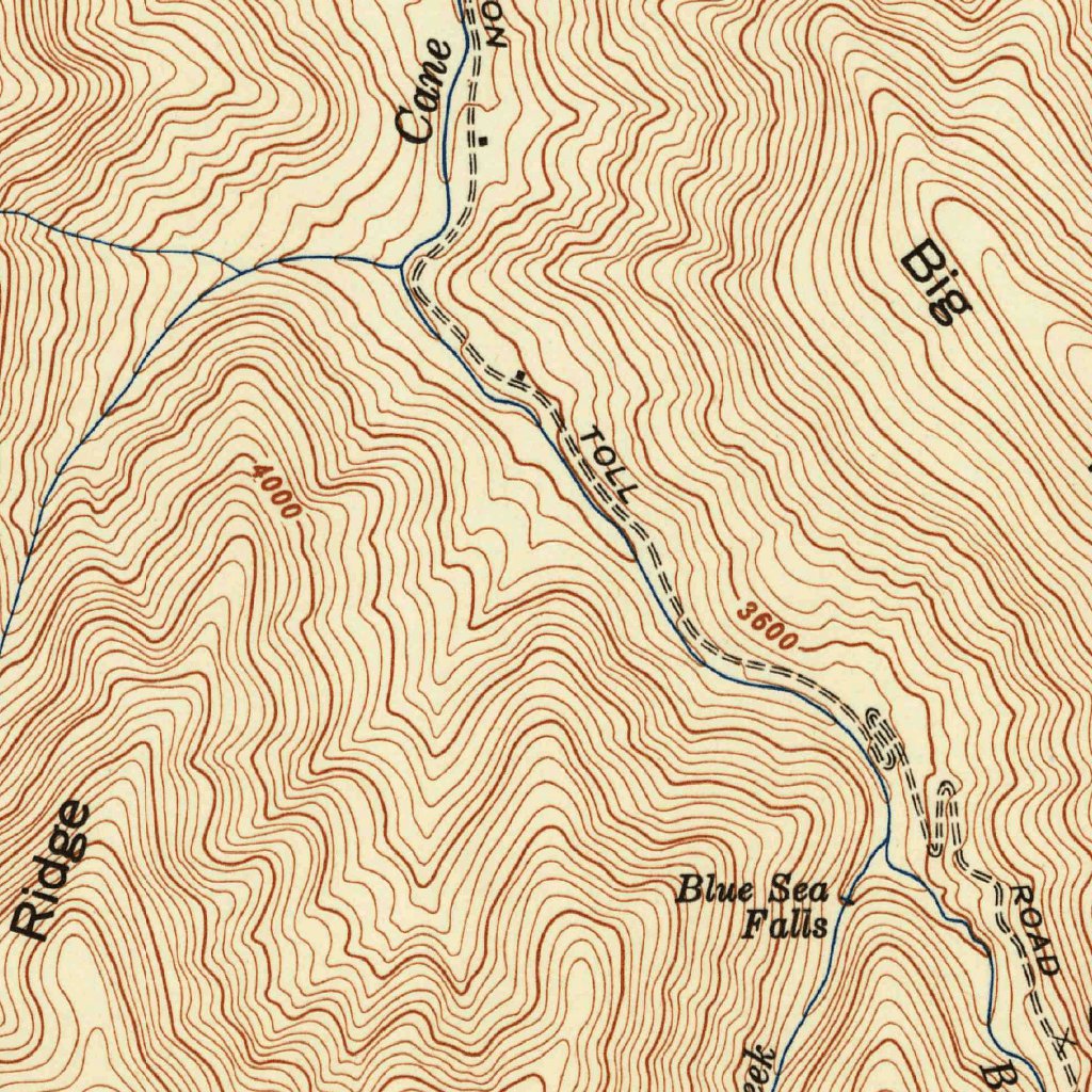 Mount Mitchell, NC (1947, 24000-Scale) Map by United States Geological ...