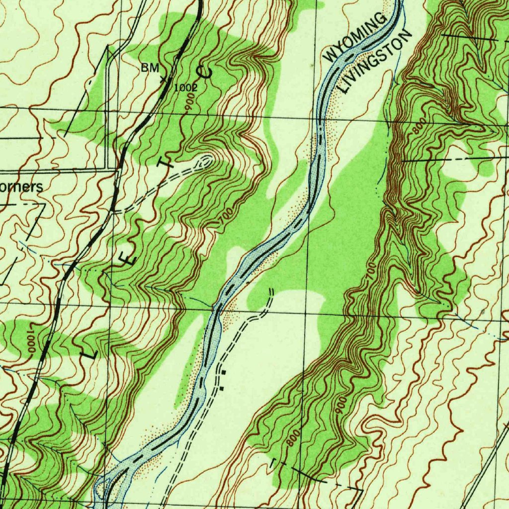 Mount Morris, NY (1944, 31680-Scale) Map by United States Geological ...