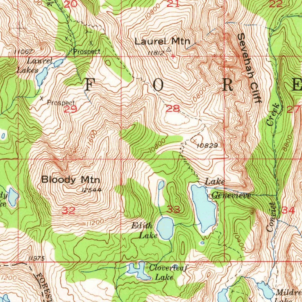 Mount Morrison, CA (1953, 62500-Scale) Map by United States Geological ...