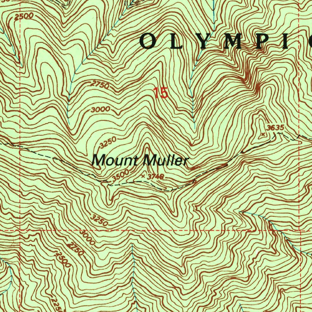 Mount Muller, WA (1995, 24000-Scale) Map by United States Geological ...