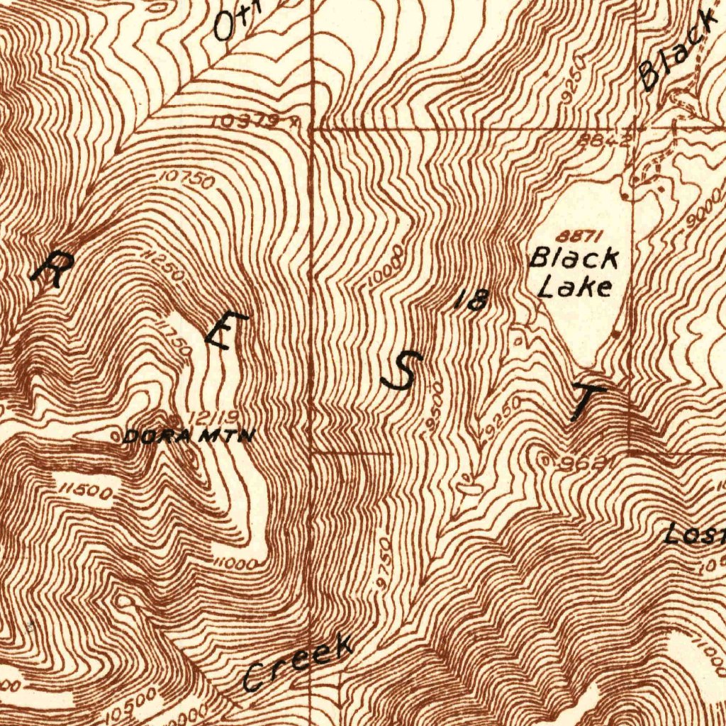 Mount Powell, CO (1933, 48000-Scale) Map by United States Geological ...