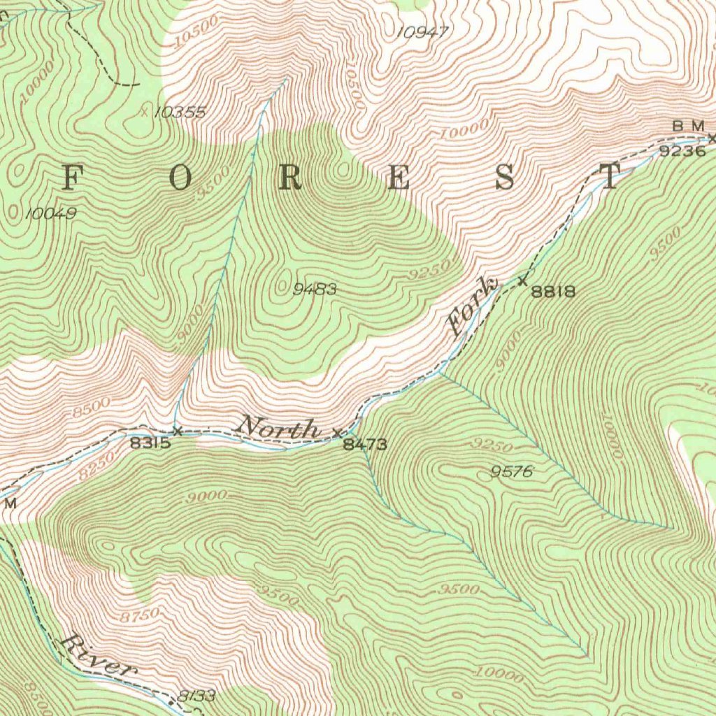 Mount Powell, CO (1933, 62500-Scale) Map by United States Geological ...