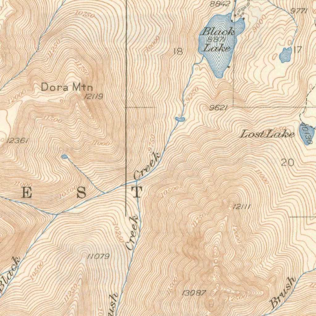 Mount Powell, CO (1940, 62500-Scale) Map by United States Geological ...