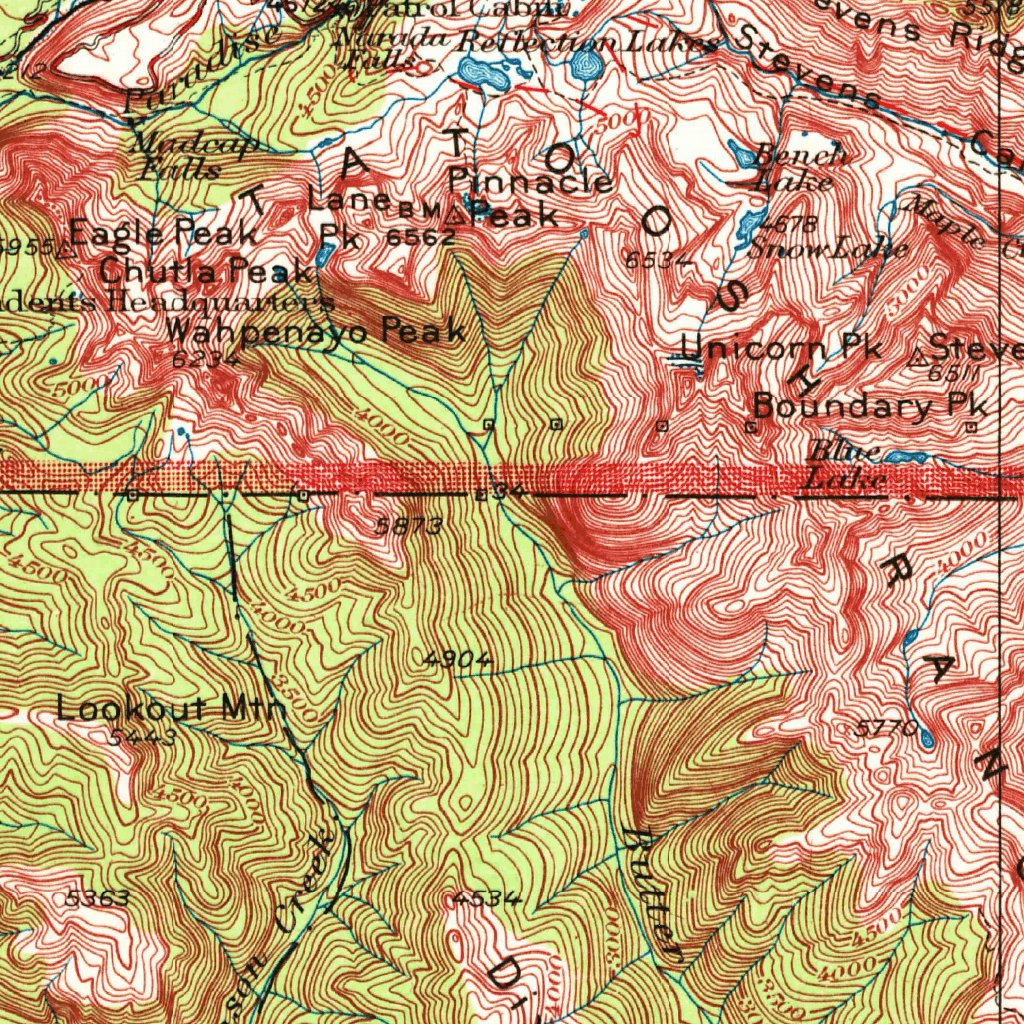 Mount Rainier, WA (1924, 125000-Scale) Map by United States Geological ...