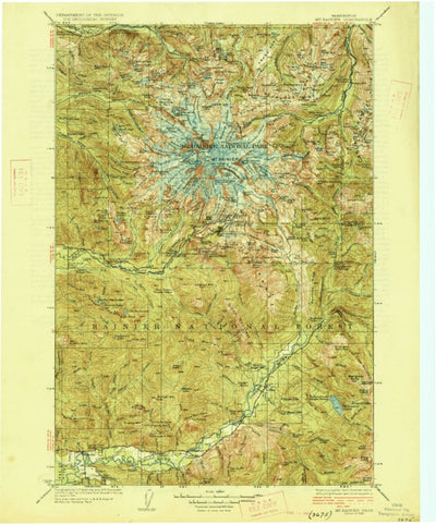 Mount Rainier, WA (1928, 125000-Scale) Map by United States Geological ...