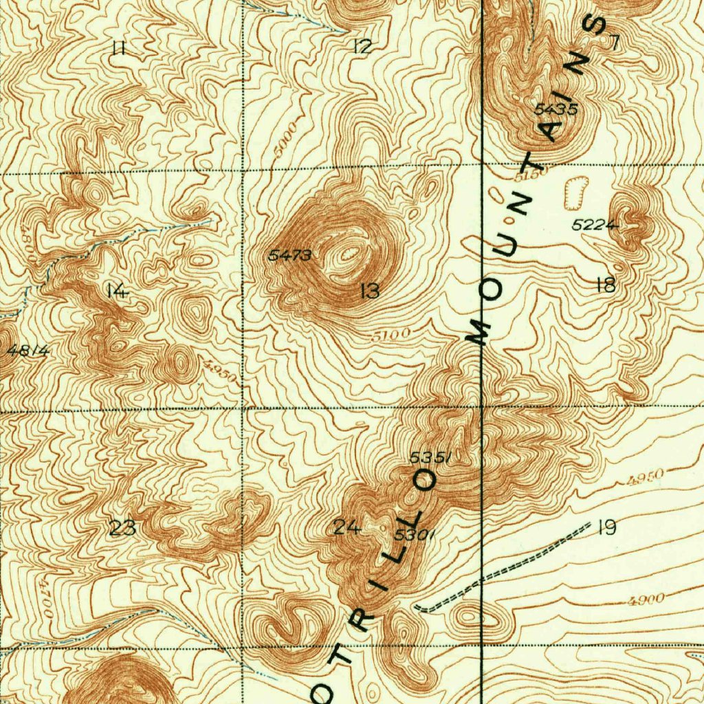Mount Riley, NM (1951, 62500-Scale) Map by United States Geological ...