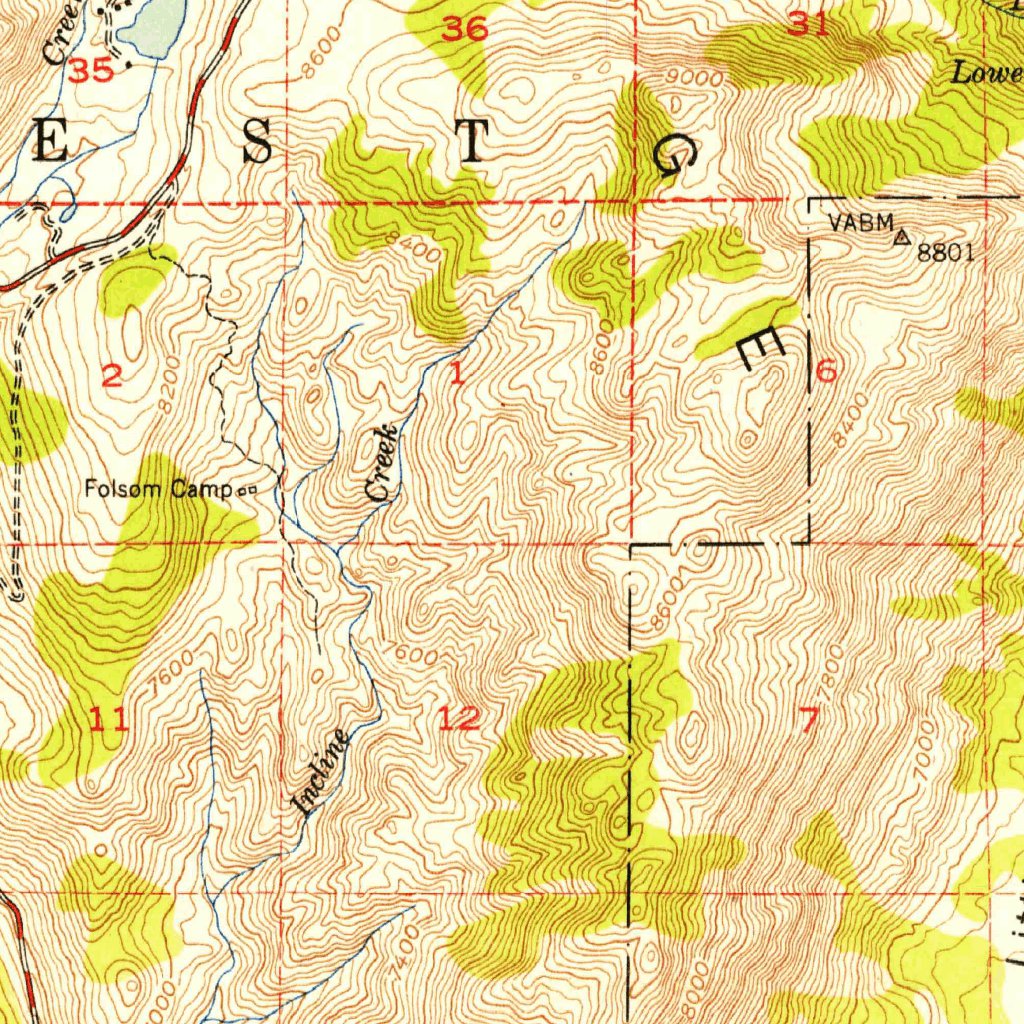 Mount Rose, NV (1952, 62500-Scale) Map by United States Geological ...