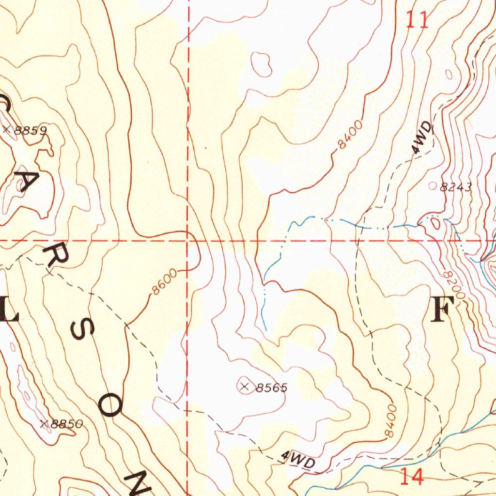 Mount Rose NW, NV (1968, 24000-Scale) Map by United States Geological ...