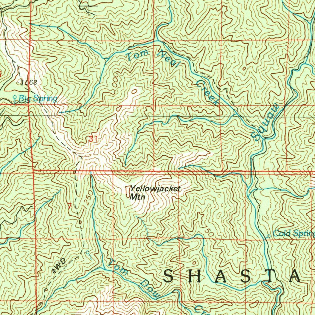 Mount Shasta, CA (1979, 100000-Scale) Map by United States Geological ...