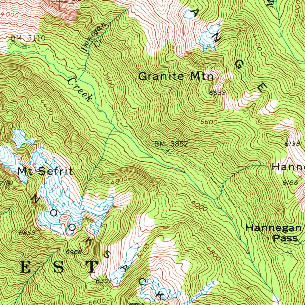 Mount Shuksan, WA (1953, 62500-Scale) Map by United States Geological ...