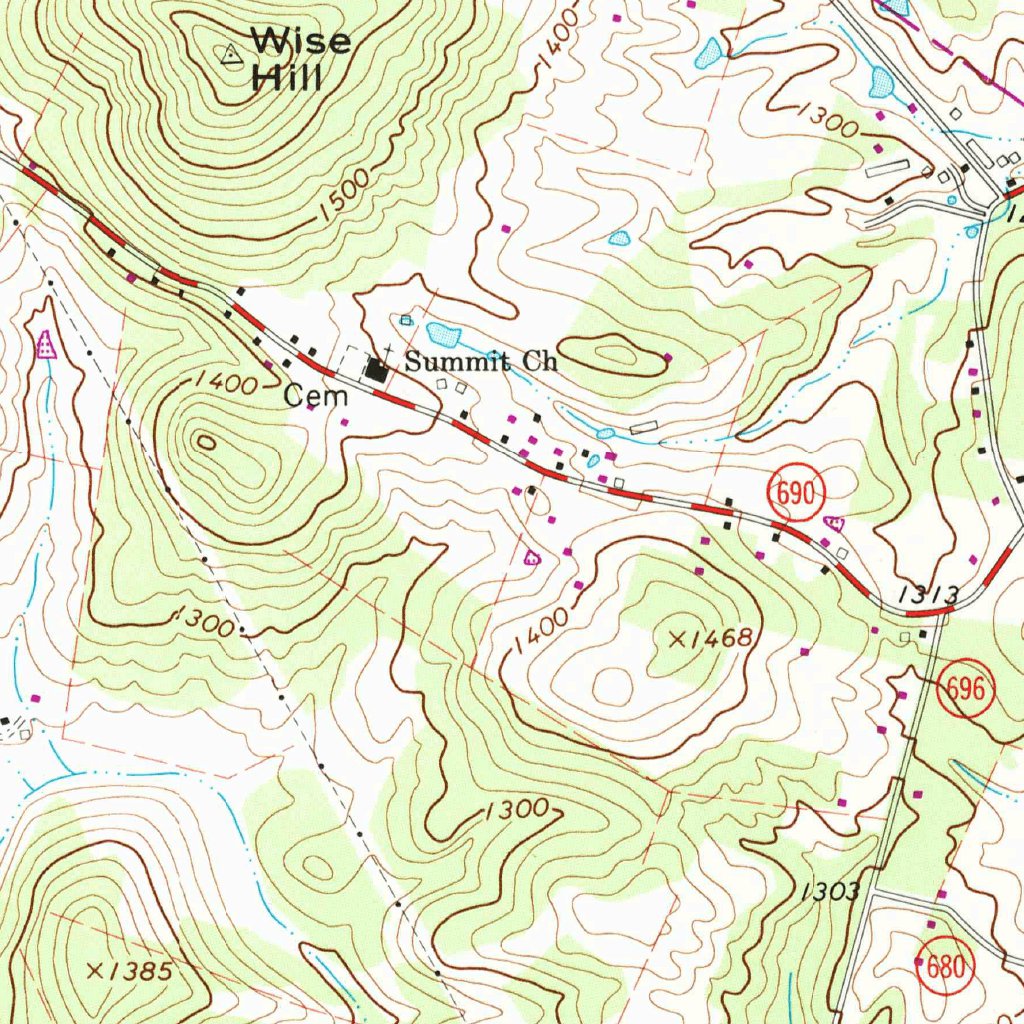 Mount Sidney, VA (1964, 24000-Scale) Map by United States Geological ...