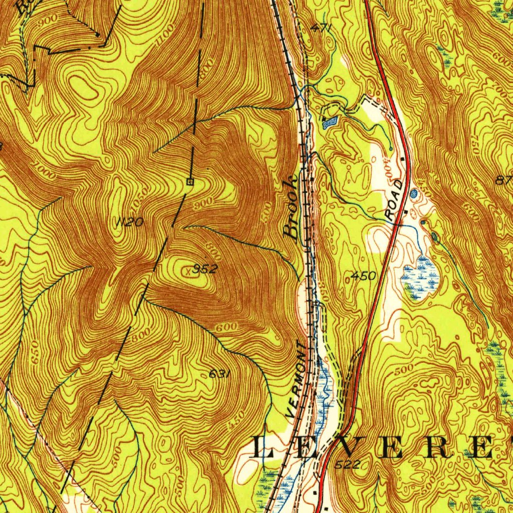 Mount Toby, MA (1944, 31680-Scale) Map by United States Geological ...