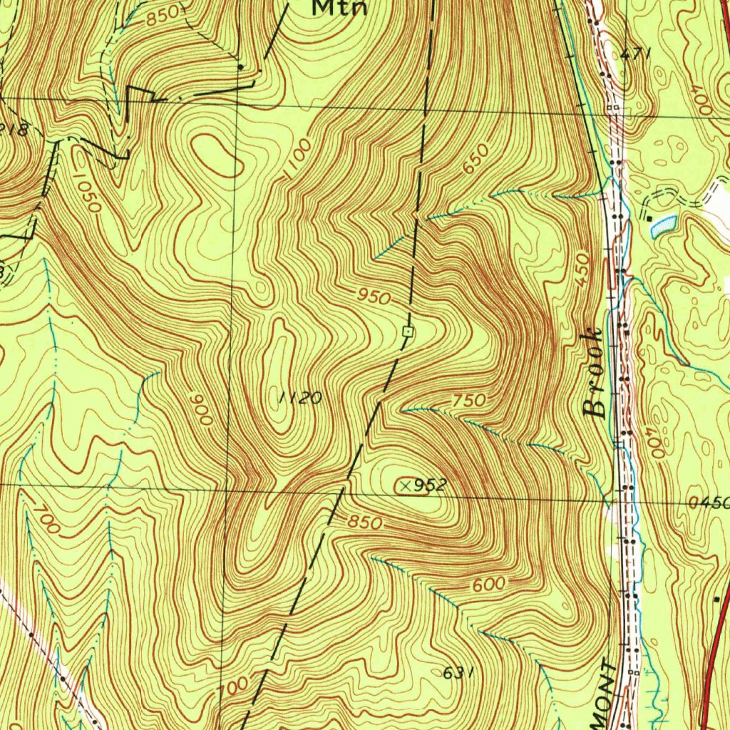 Mount Toby, MA (1971, 25000-Scale) Map by United States Geological ...