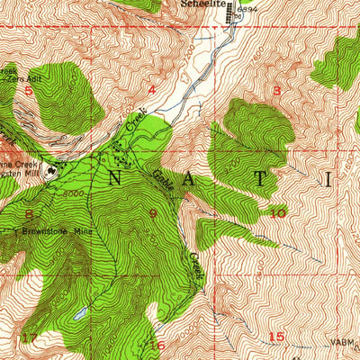 Mount Tom, CA (1954, 62500-Scale) Map by United States Geological ...