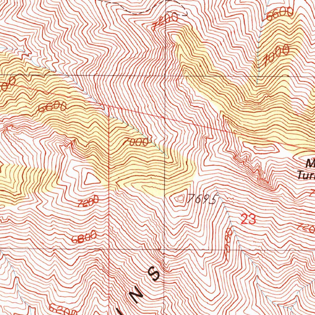 Mount Turnbull, AZ (1989, 24000-Scale) Map by United States Geological ...