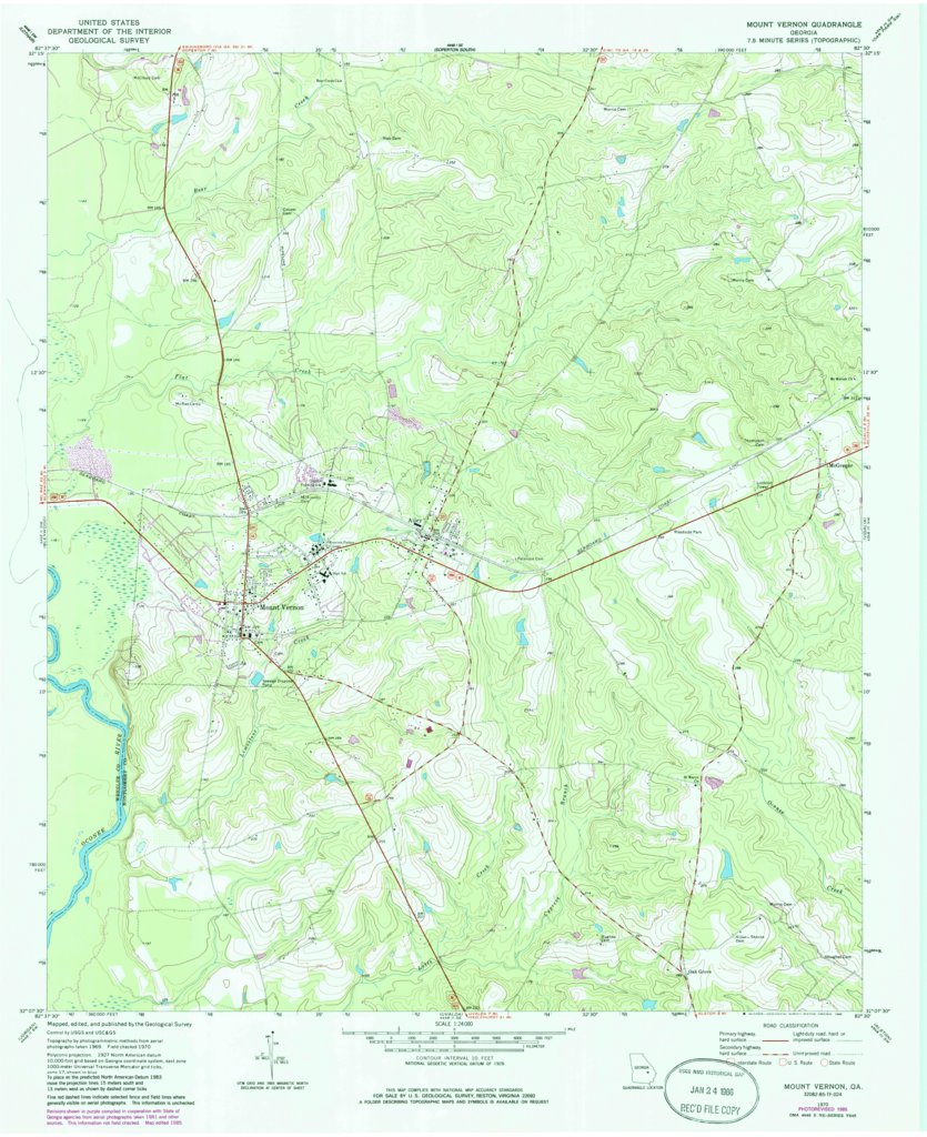 Mount Vernon, GA (1970, 24000-Scale) Map by United States Geological ...