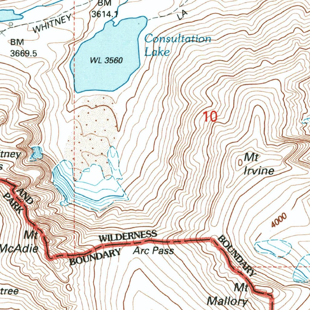Mount Whitney, CA (1994, 24000-Scale) Map by United States Geological ...
