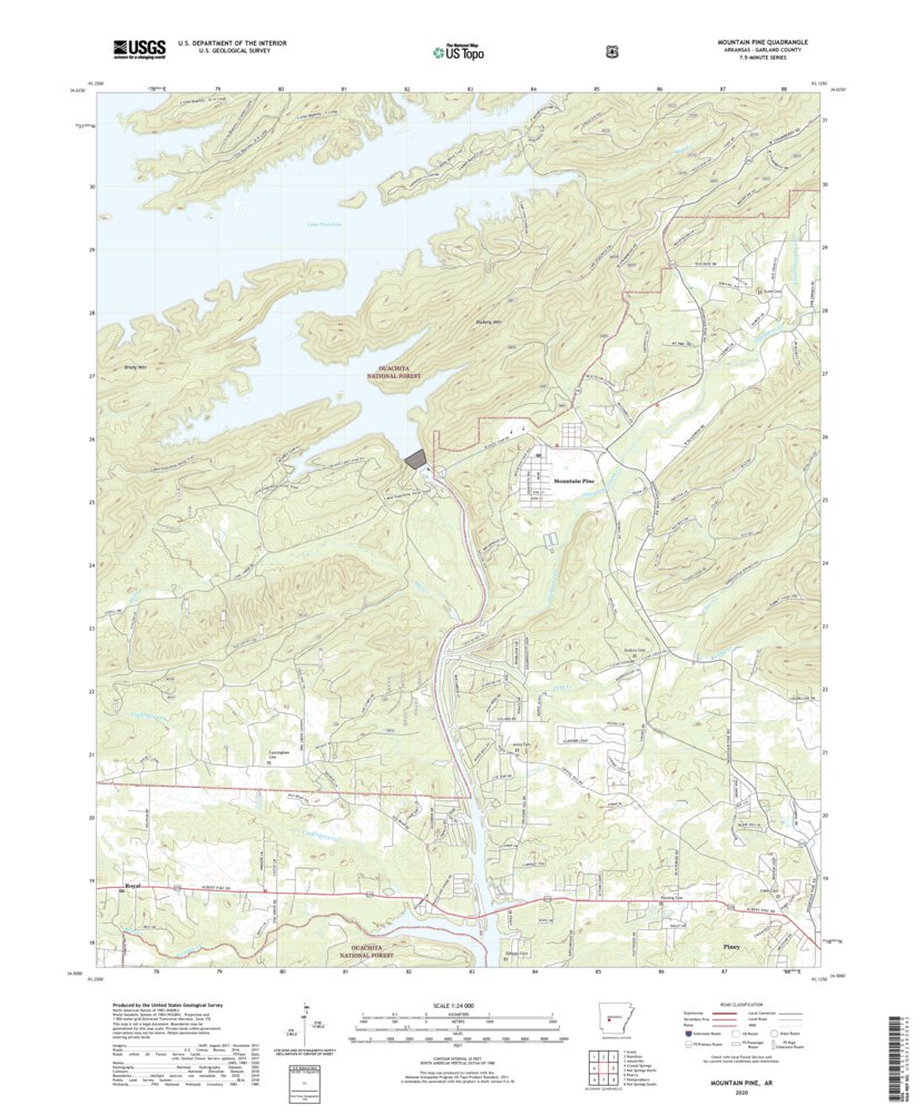 Mountain Pine, AR (2020, 24000-Scale) Map by United States Geological ...