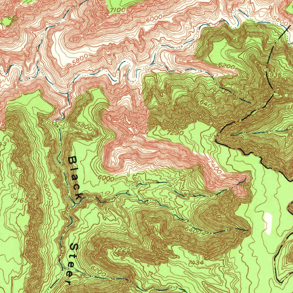 Mouth Of Dark Canyon, UT (1952, 62500-Scale) Map by United States ...