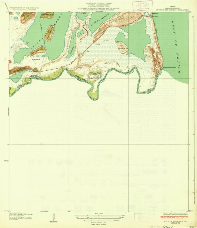 Mouth Of Rio Grande, TX (1936, 31680-Scale) Map by United States ...